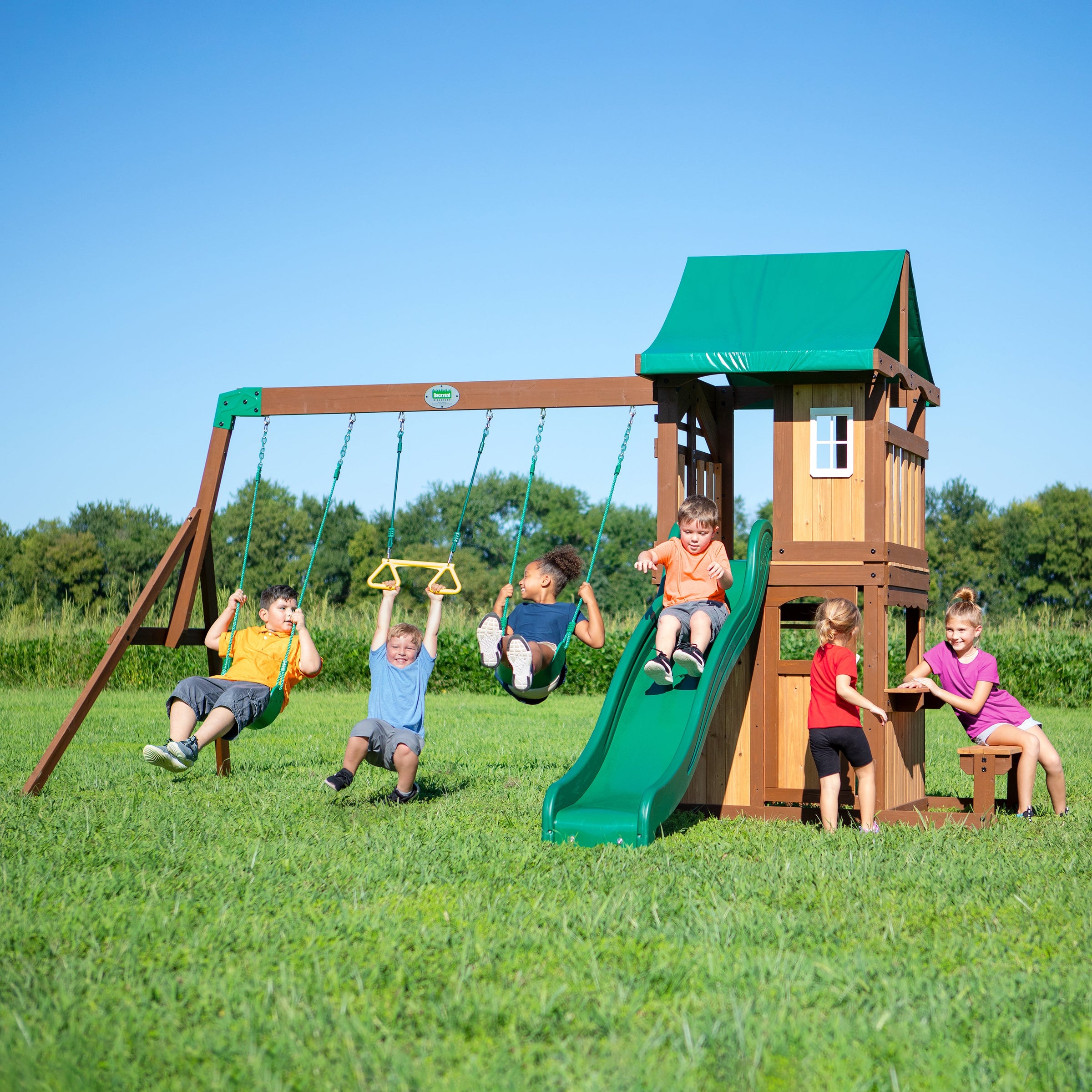 Lakewood Swing Set - Small Wooden Play Set